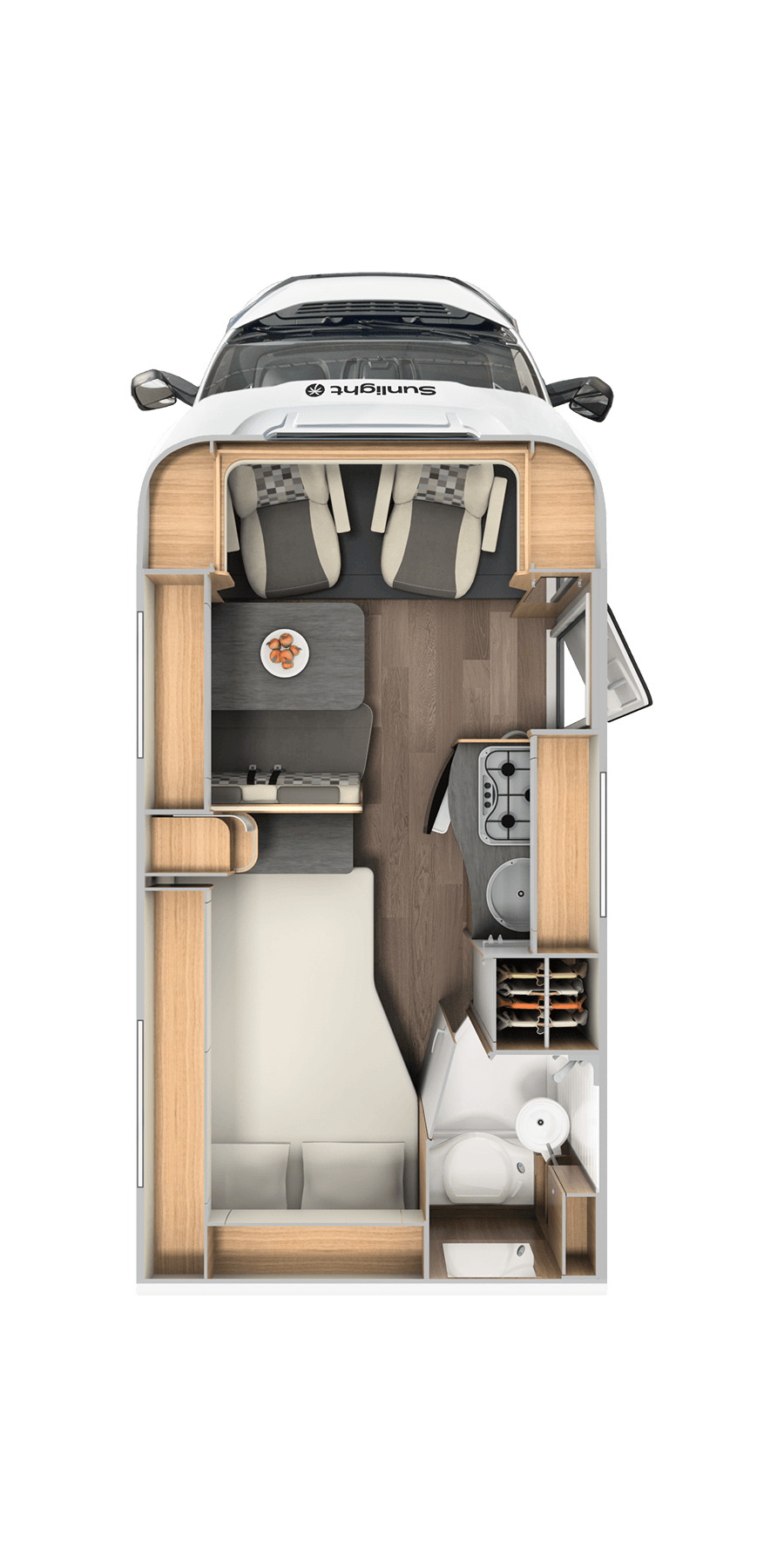 Sunlight T 58 » Kurzer Teilintegrierter mit toller Raumnutzung aus dem ...