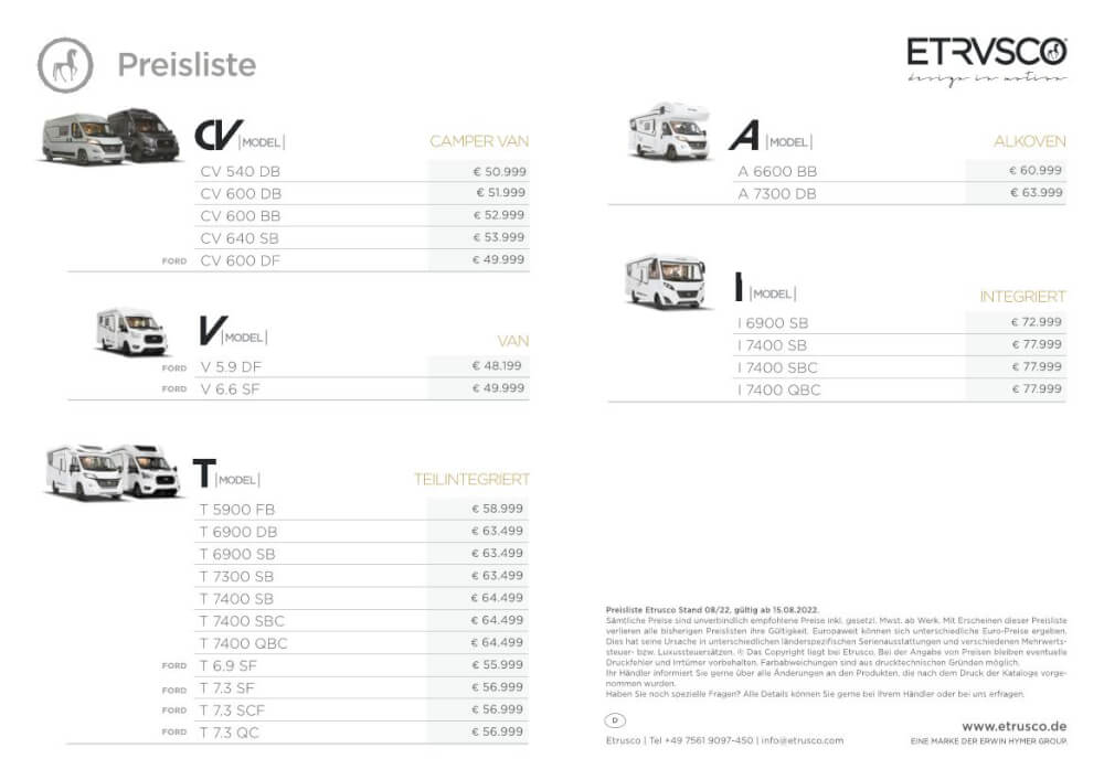 Etrusco Katalog & Preisliste [2022/2023] » durchblättern & downloaden!