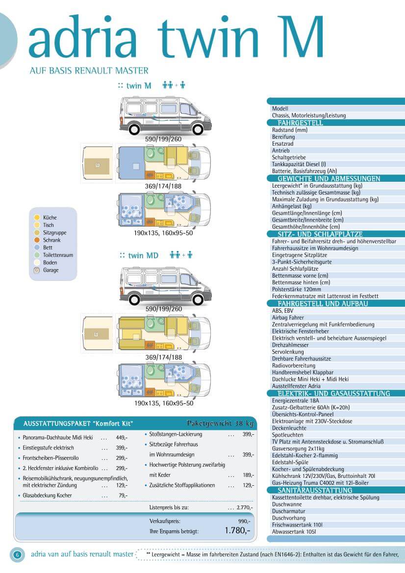 Adria Katalog & Preisliste [2021/2022] » durchblättern & downloaden!